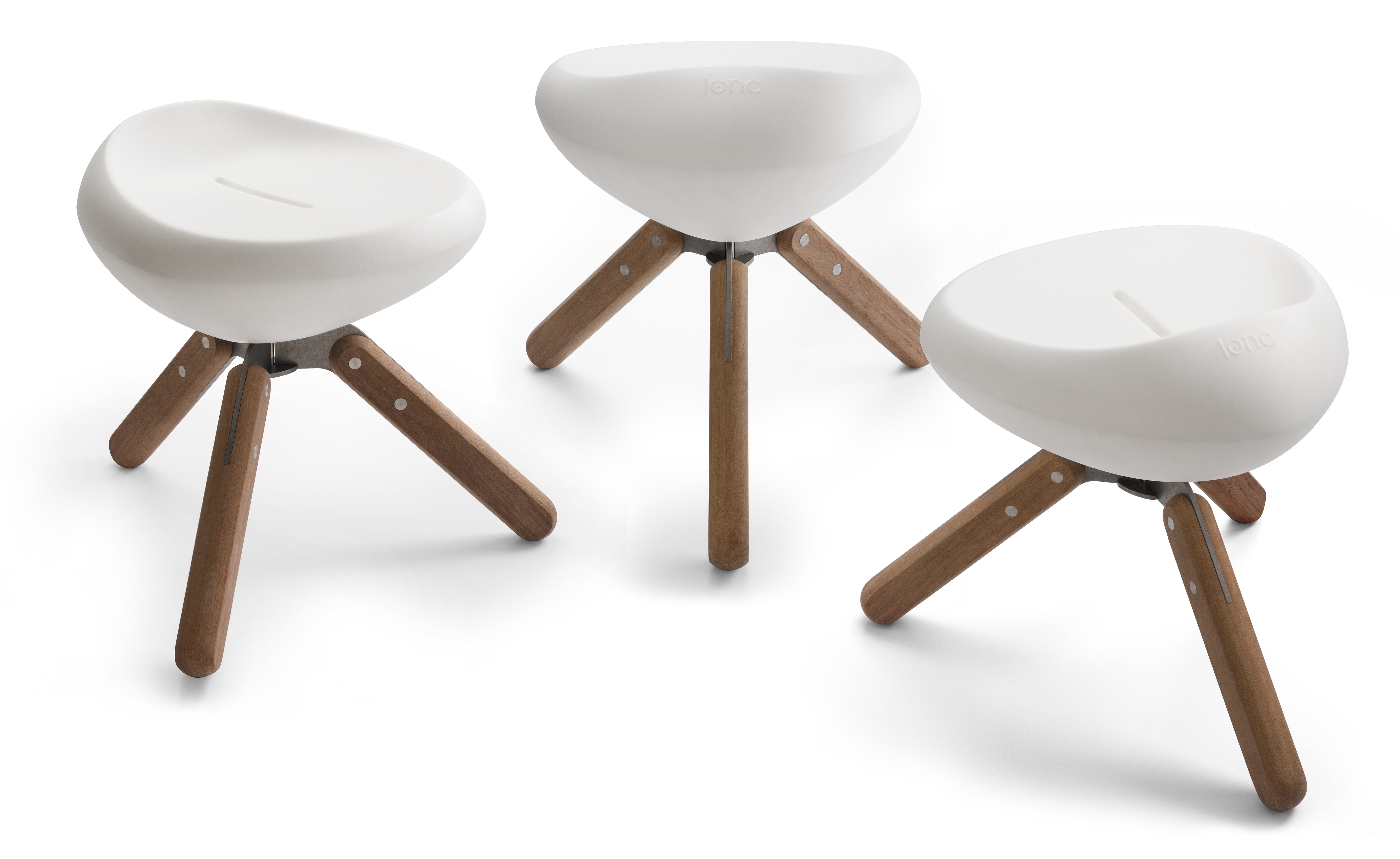 Lonc | Beaser wood, stool (frame hout / staal, zitting PE ...